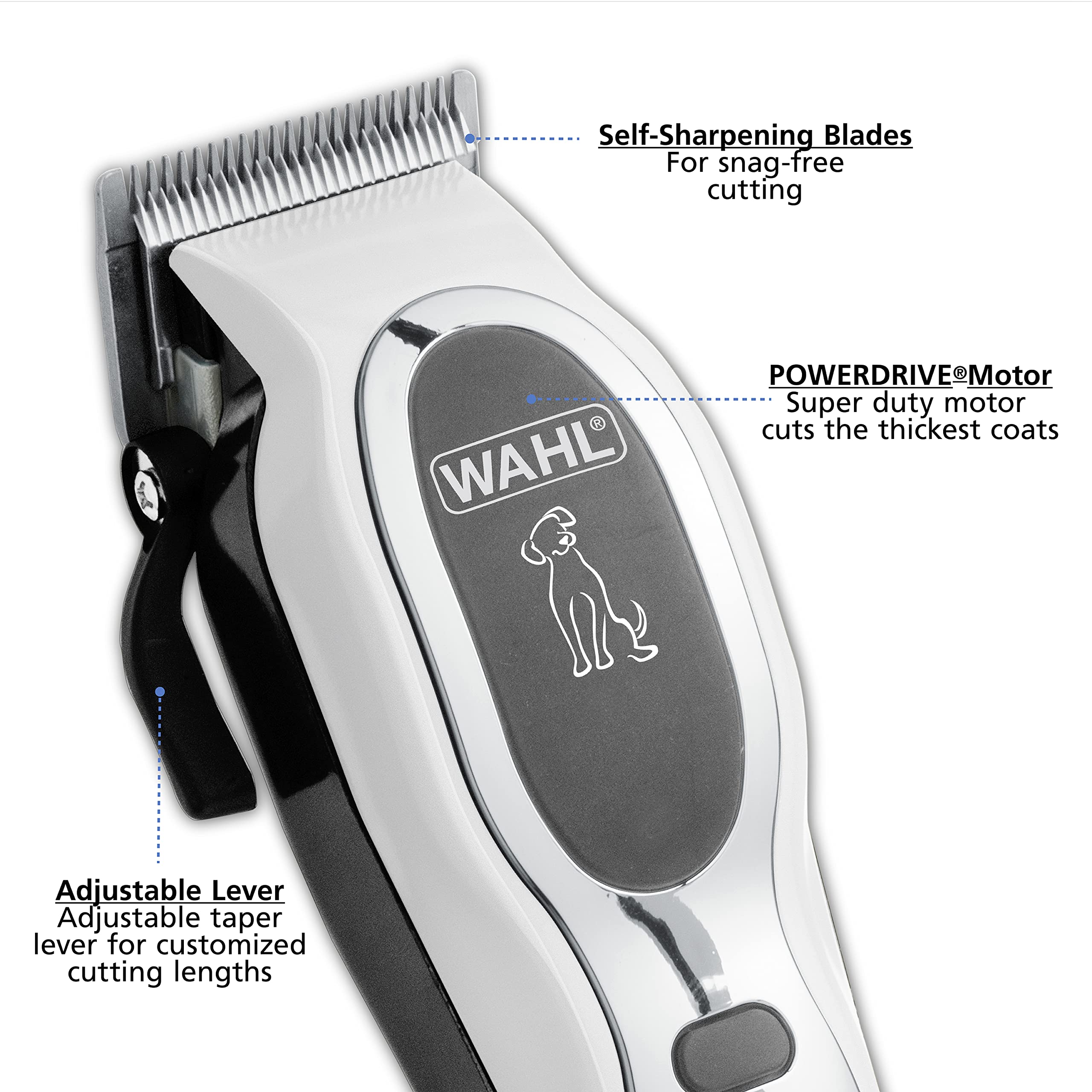 Wahl Pet-Pro Corded Clipper & Battery Trimmer Pet Grooming Combo Kit for Dogs with Light to Thick Coats, The Brand Used by Professionals - Model 9284