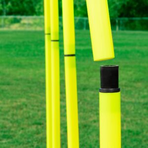 Champion Sports APSET Outdoor Agility Pole Set, Yellow