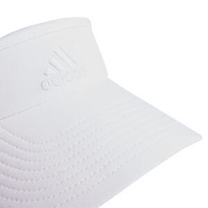 adidas Women's Match Visor, one Size Flexible Open-Back Spring fit for Sun Protection and Outdoor Activity, White/White