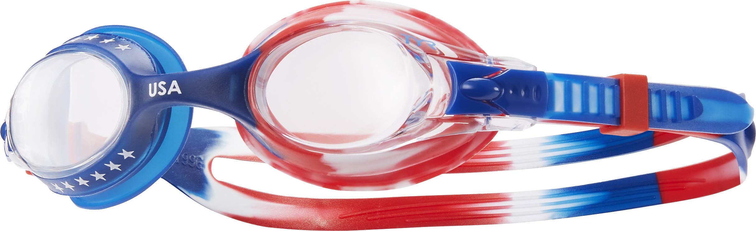 TYR Kids Swimple Swim Goggle, Clear/Red/Navy