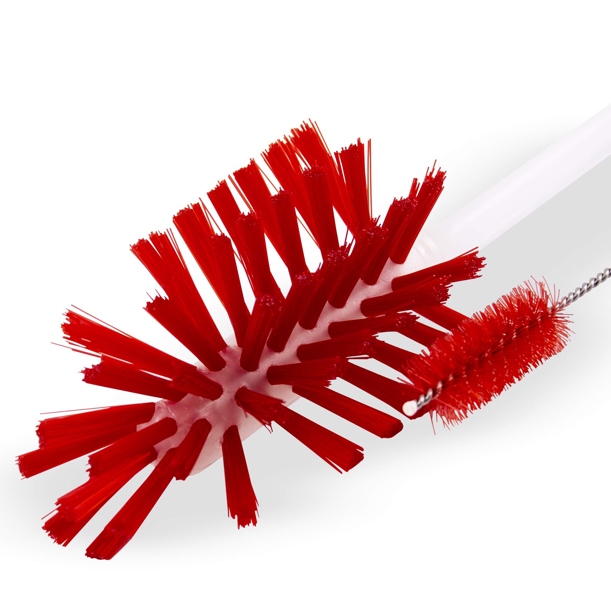 Sigg Cleaning Brush - Designed for All Water Bottles - Dishwasher Safe - BPA Free - Lightweight - White and Red, 1pack