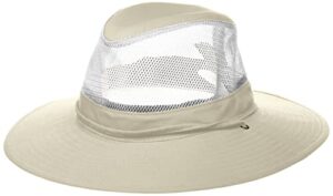 dorfman pacific co. men's dpc outdoors solarweave treated cotton hat, oatmeal, medium