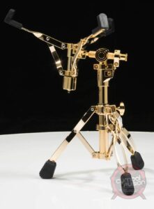 drum workshop heavy duty snare stand, gold