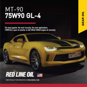 Red Line (50305) MT-90 75W-90 GL-4 Manual Transmission and Transaxle Lubricant (MTL) - 1 Gallon