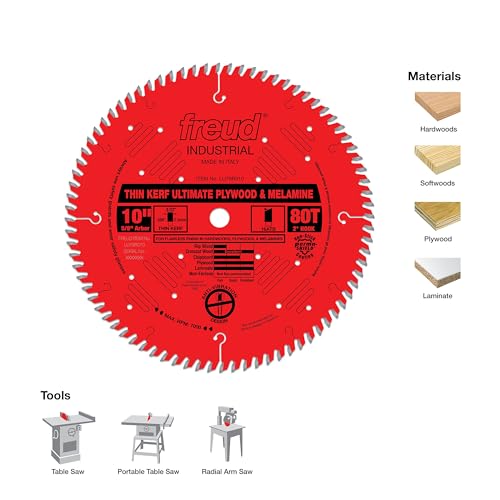 Freud LU79R007: 7-1/4" Thin Kerf Ultimate Plywood & Melamine Blade