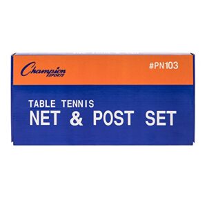 Champion Sports Table Tennis Net & Post Set, 1/2"