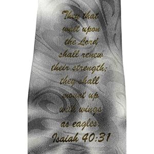 Swanson Christian Products Eagles Gray Ties for Men | Formal Neckties for Men Made in Polyester Ties