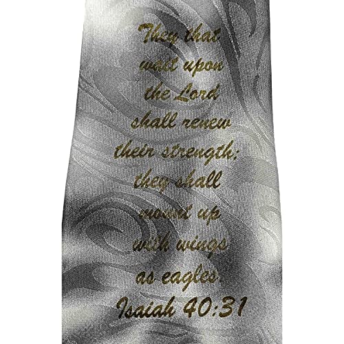 Swanson Christian Products Eagles Gray Ties for Men | Formal Neckties for Men Made in Polyester Ties