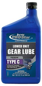 star brite pro star premium type c lower unit gear lube - high performance lubricant for johnson, evinrude, omc outboards & sterndrives - 32 oz (027332)