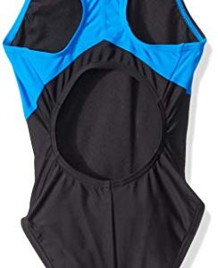 TYR Youth Alliance T-Splice Maxback Swimsuit, 24, Black/Blue