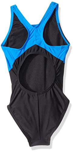 TYR Youth Alliance T-Splice Maxback Swimsuit, 24, Black/Blue