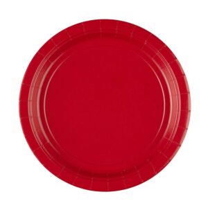 amscan paper plates party supplies, one size, red