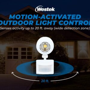 Westek Screw In Motion Sensor Light Socket for Outdoor Lighting - This Motion Sensor Light Socket Adapter Turns On Lights When Movement is Detected, 20ft Distance - (OMLC163BC)