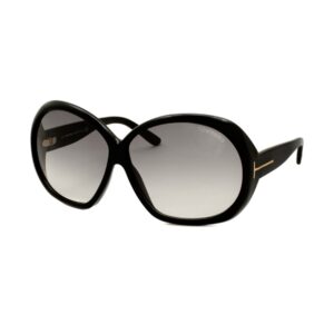 Natalia Fashion Sunglasses: Shiny Black/Gray Gradient