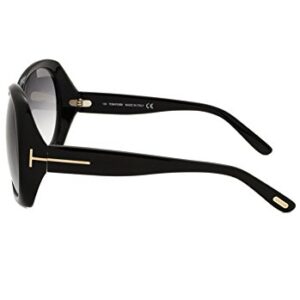 Natalia Fashion Sunglasses: Shiny Black/Gray Gradient