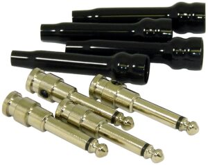 george l's 155 guage straight plugs with black jackets (4 piece set)