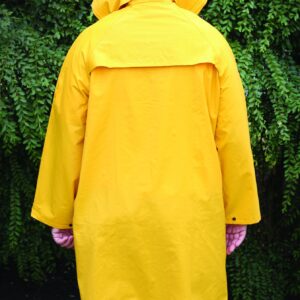 MCR Safety 200CS 49-Inch Classic PVC/Polyester Coat with Detachable Hood, Yellow, Small