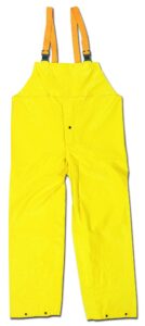 mcr safety 800bpl concord neoprene/nylon flame resistant bibbed pant with snap fly front, yellow, large