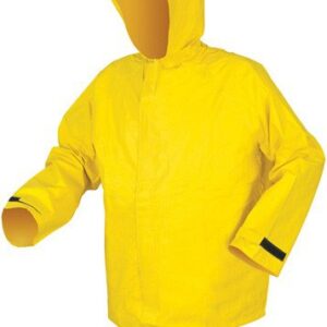 MCR Safety 8402X5 Hydroblast Neoprene/Nylon 2-Piece Rainsuit with Attached Hood, Yellow, 5X-Large