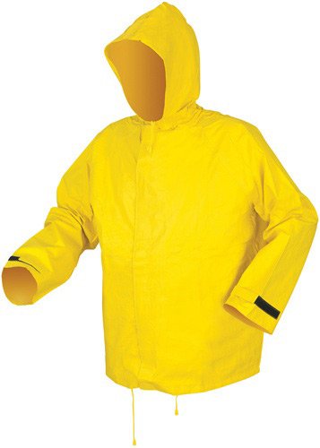 MCR Safety 8402X5 Hydroblast Neoprene/Nylon 2-Piece Rainsuit with Attached Hood, Yellow, 5X-Large