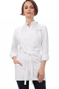 chef works unisex three pocket apron, white, one size