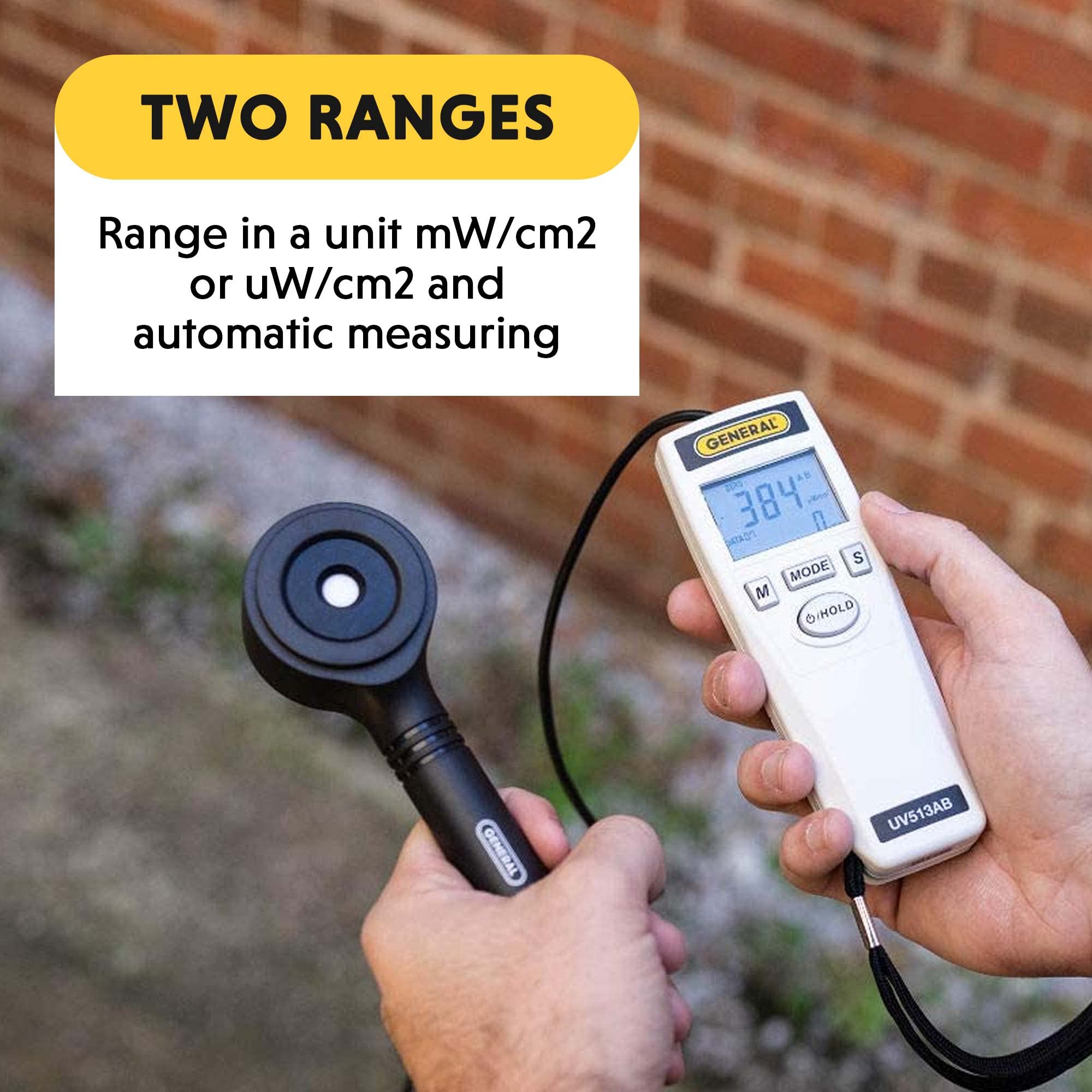 General Tools Digital UVA/UVB Meter | Measures UV-A/B Intensity (280-400 nm) | Two Ranges, Backlit LCD, Memory Function | Safety and Environmental Monitoring | Kit includes tripod and Magnetic Mount