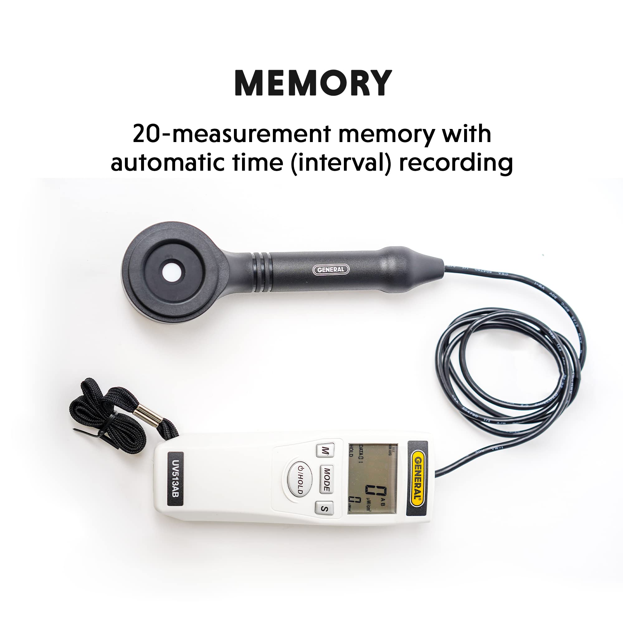 General Tools Digital UVA/UVB Meter | Measures UV-A/B Intensity (280-400 nm) | Two Ranges, Backlit LCD, Memory Function | Safety and Environmental Monitoring | Kit includes tripod and Magnetic Mount