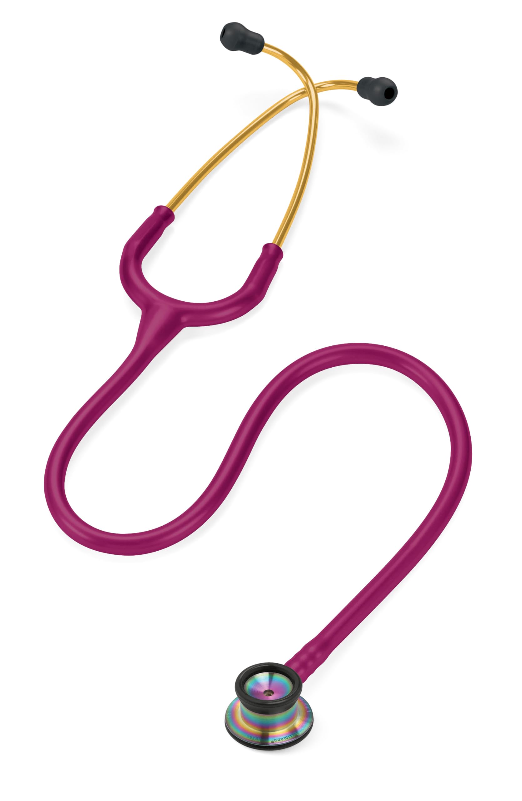 3M Littmann Classic II Infant Stethoscope, 2157, Stainless Steel Rainbow-Finish Chestpiece, 28" Raspberry Tube, Brass Stem, and Headset