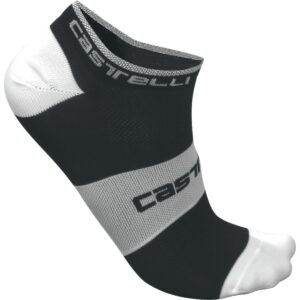 castelli lowboy sock black/white, xxl - men's