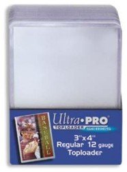 ultra pro 3x4 top loaders 100 ct plus 100 free card sleeve promo pack (1 pack)