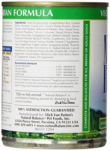 Natural Balance Vegetarian Formula Dog Food (Pack Of 12 13-Ounce Cans)