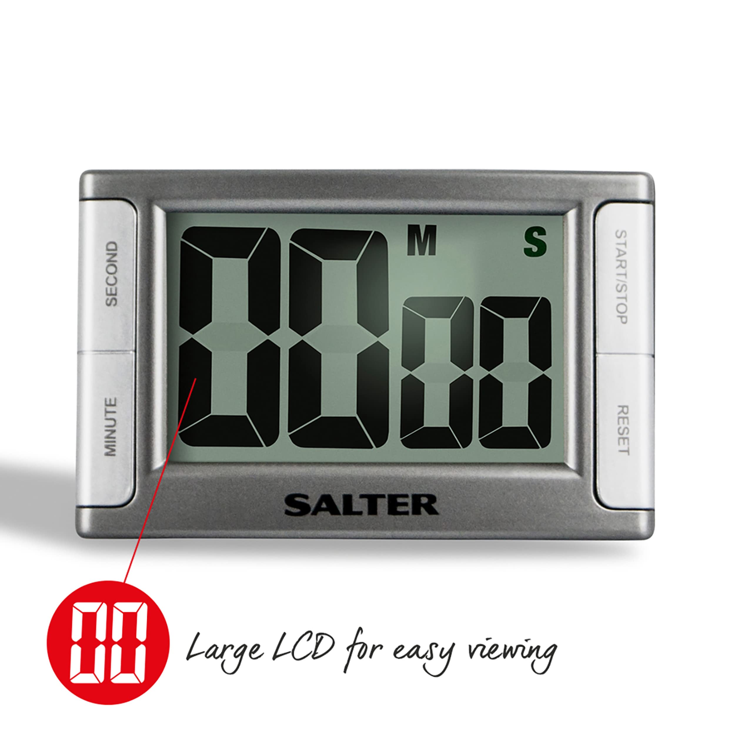 Salter Contour Electronic Timer, Black, One Size