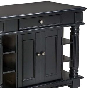 Homestyles Americana Black Kitchen Island with Open Shelving by Home Styles