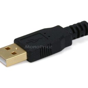 Monoprice USB-A Male to USB-B Male 2.0 Cable - 28/24AWG, Shielded, Gold Plated, 3 Feet, Black