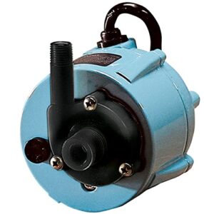 little giant 501203 205 gph 115-volt manual oil filled submersible or in-line aluminum direct drive pump, blue, 1-42