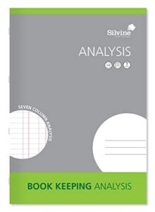 silvine a4 book keeping analysis, 32 pages printed 'analysis' 7 columns - ref sja4a