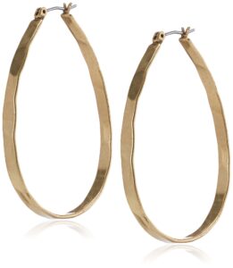 lucky brand earrings, medium 1-3/4" oblong hoop