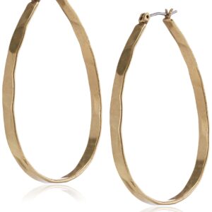 Lucky Brand Earrings, Medium 1-3/4" Oblong Hoop