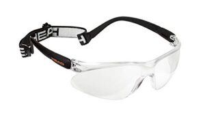 head racquetball goggles - impulse anti fog & scratch resistant protective eyewear w/clip on adjustable strap