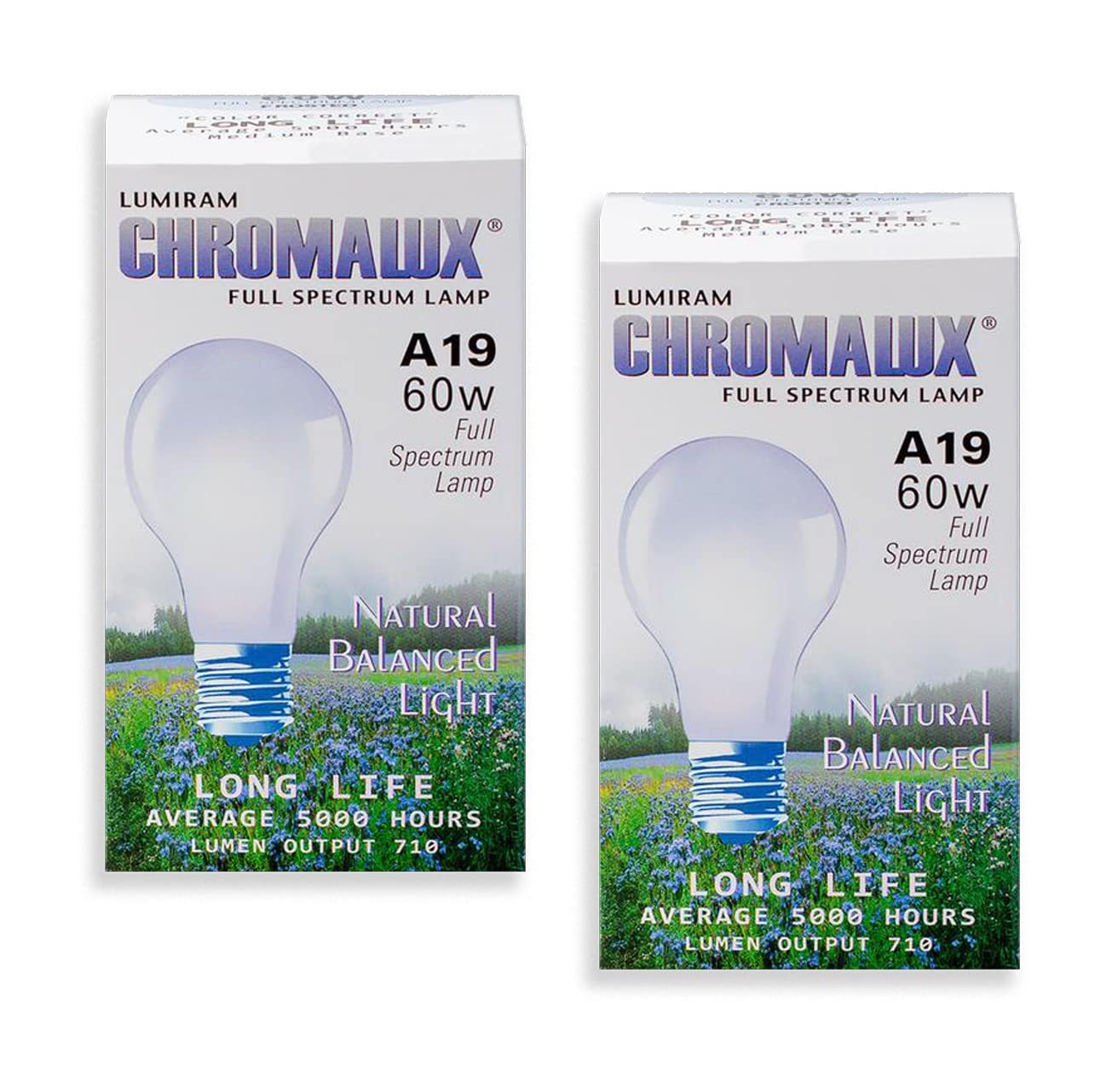 Chromalux Light Bulb Frosted-60W - 1 Bulb (Pack of 2)