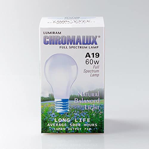 Chromalux Light Bulb Frosted-60W - 1 Bulb (Pack of 2)