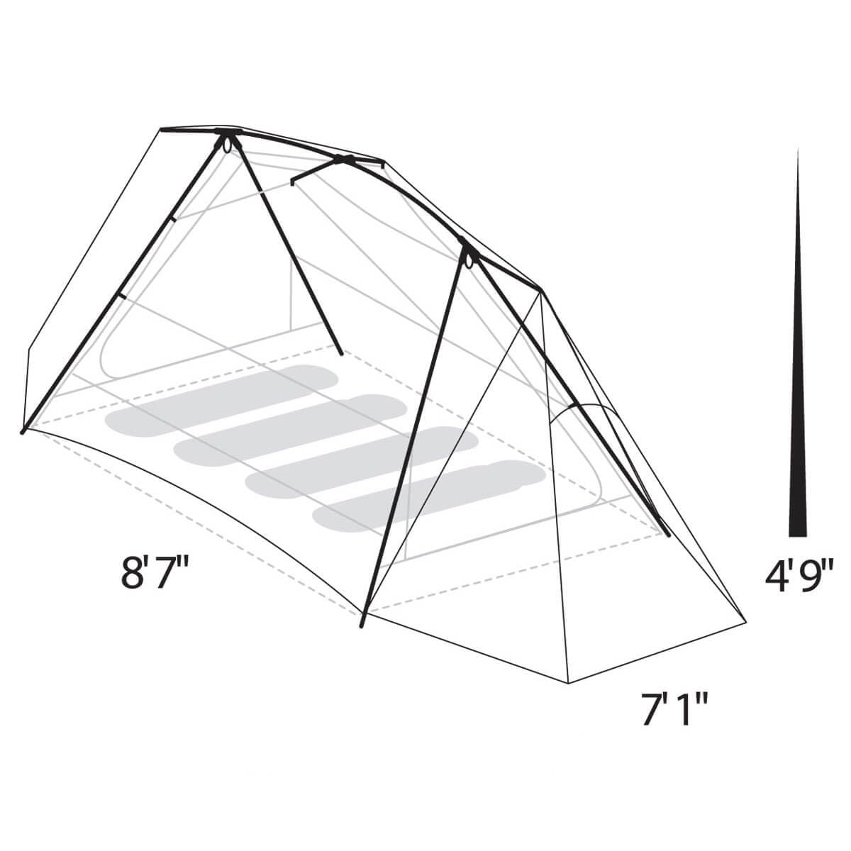 Eureka! Timberline SQ 4XT 4 Person, 3 Season Backpacking Tent