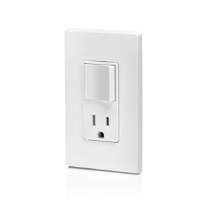 Leviton T5625-W Decora Combination Switch and Tamper-Resistant Receptacle, White