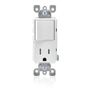 Leviton T5625-W Decora Combination Switch and Tamper-Resistant Receptacle, White