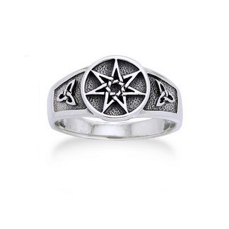 Sterling Silver Faerie or Elven Star and Celtic Knot Ring Size 7(Sizes 4,5,6,7,8,9,10,11)