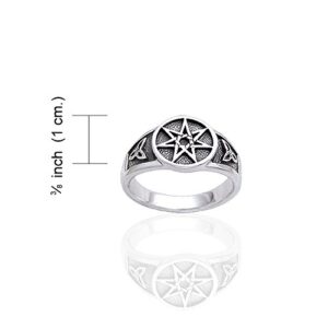 Sterling Silver Faerie or Elven Star and Celtic Knot Ring Size 7(Sizes 4,5,6,7,8,9,10,11)