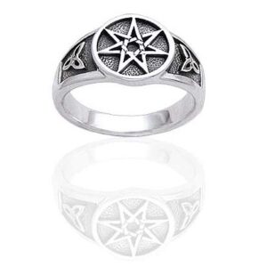 Sterling Silver Faerie or Elven Star and Celtic Knot Ring Size 7(Sizes 4,5,6,7,8,9,10,11)