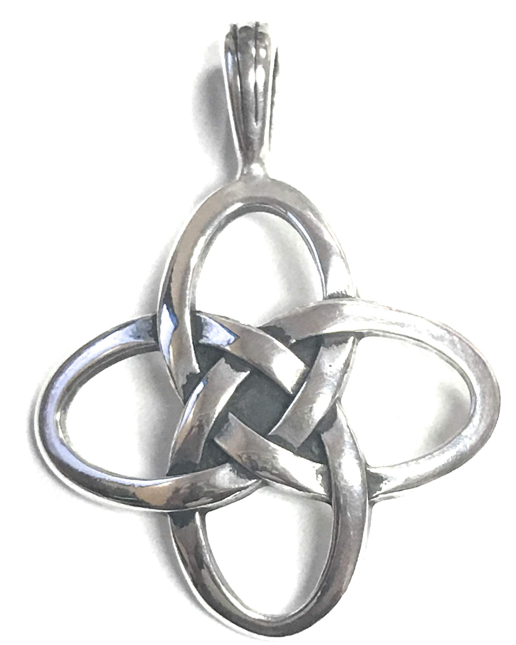 Zoe and Piper Pendants Celtic Love Knot Pendant in Sterling Silver for Teens, Men or Women, 8198