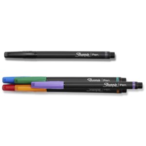 SHARPIE 1976527 Pen, Fine Point, Assorted Colors, 6-Count