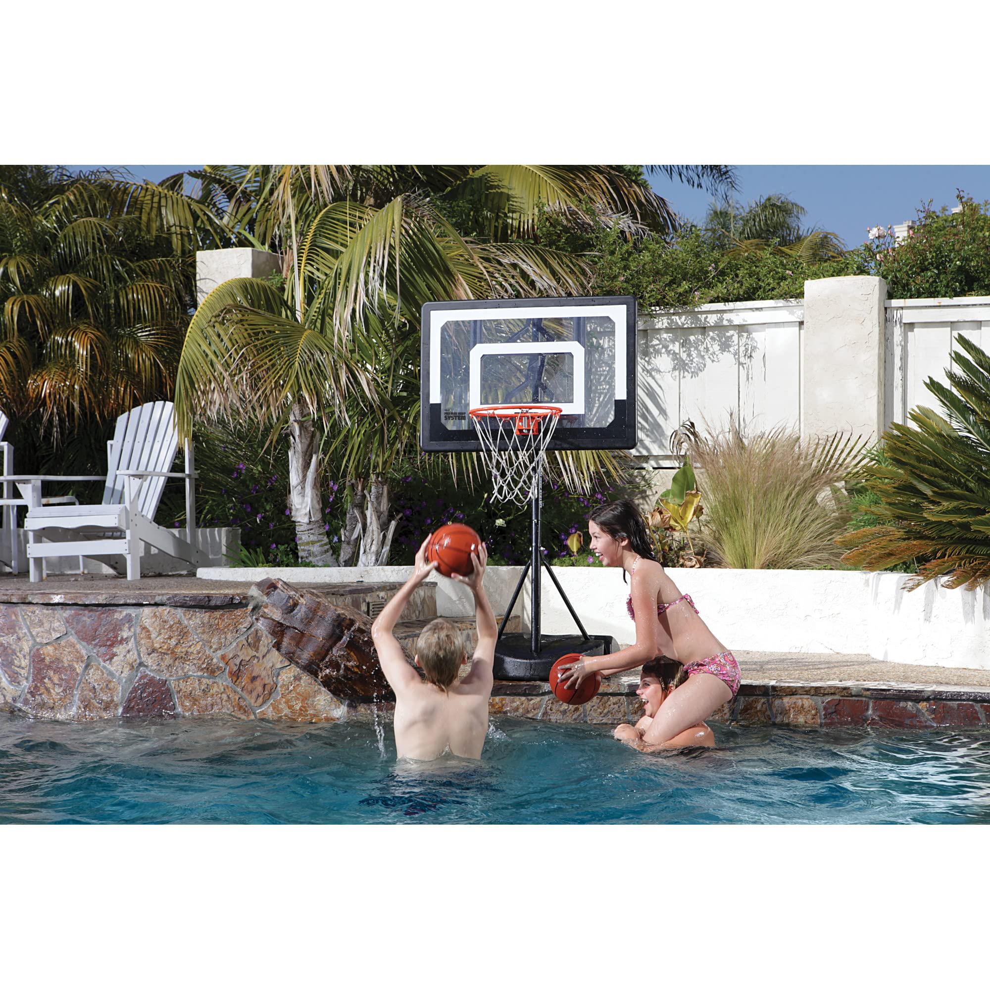 SKLZ Pro Mini Hoop Basketball System with Adjustable-Height Pole and 7-Inch Ball, HP08-000